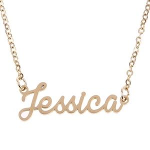 Jewelry | 33 14k Jessica Name Nameplate Necklace | Poshmark